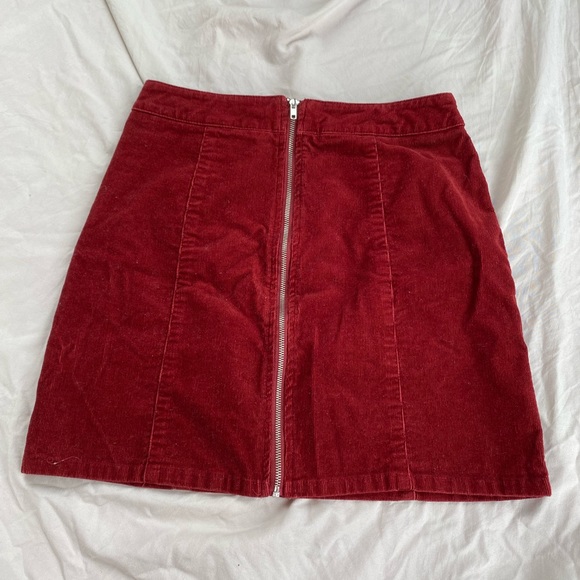 Charlotte Russe | Skirts | Velvet Full Zipper Mini Skirt | Poshmark